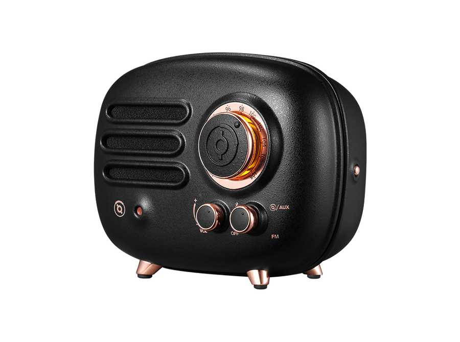 MUZEN Knight Black Portable FM Radio & Bluetooth Speaker | Muzen Audio