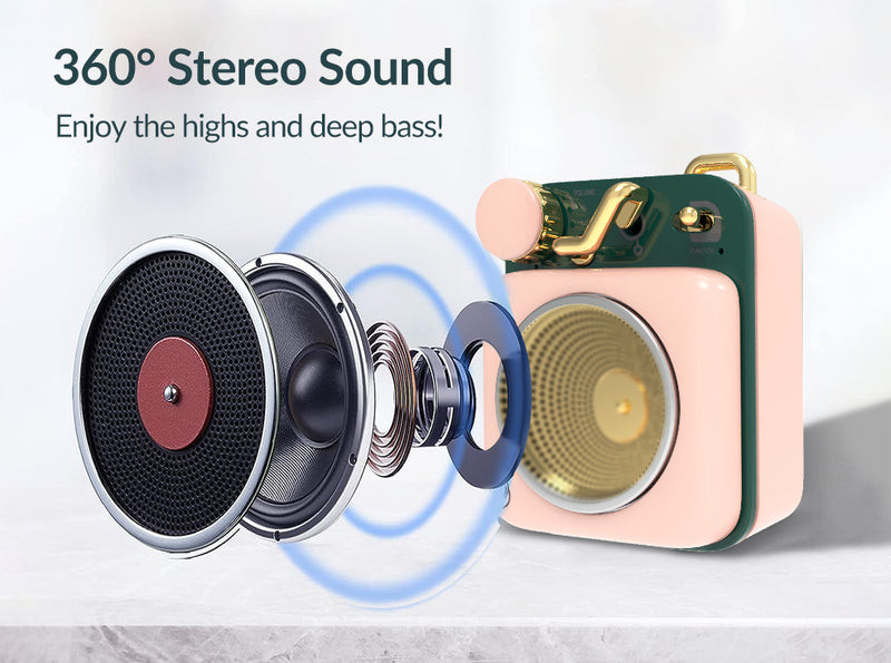 Small Mini Bluetooth Speaker with Button Cute Candy Design | Muzen Audio