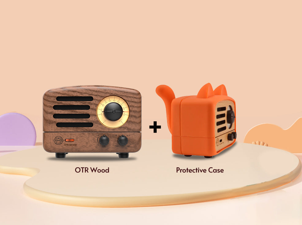 Vintage Looking OTR Wood Portable Radio Bluetooth Speaker | Muzen Audio